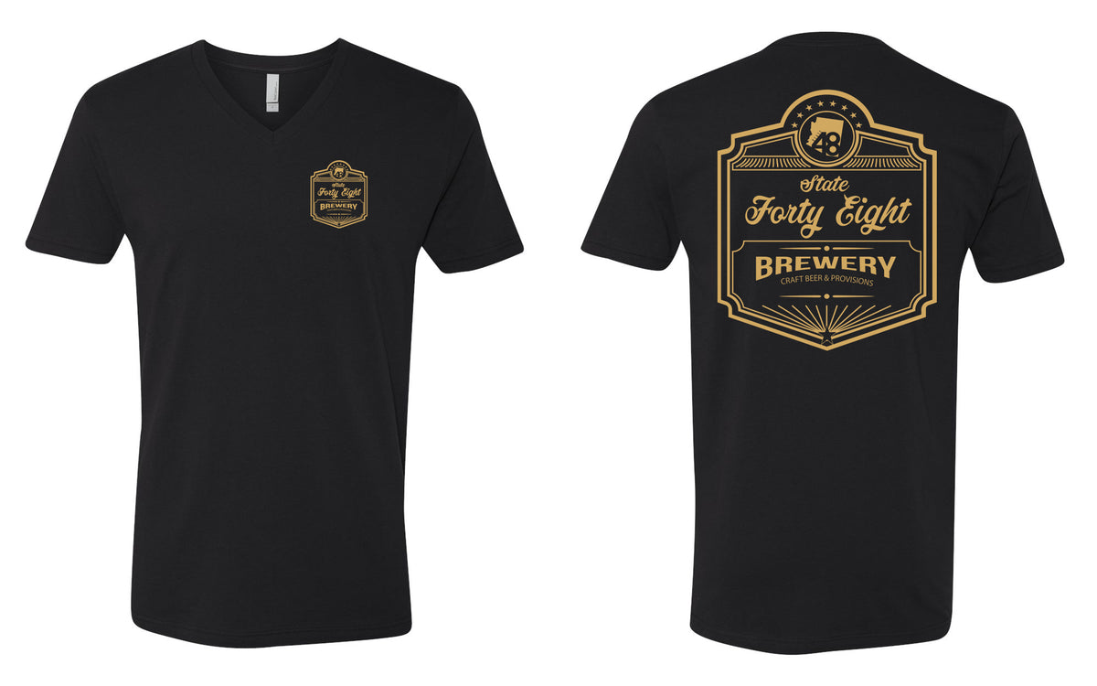 State 48 Classic Brewery Unisex V-Neck Tee (Black) – Goodfellas Merch